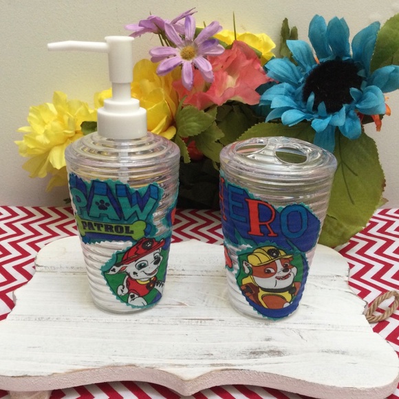 Bath | Paw Patrol Toothbrush Holderpaw Patrol Soap Dispenser New | Poshmark